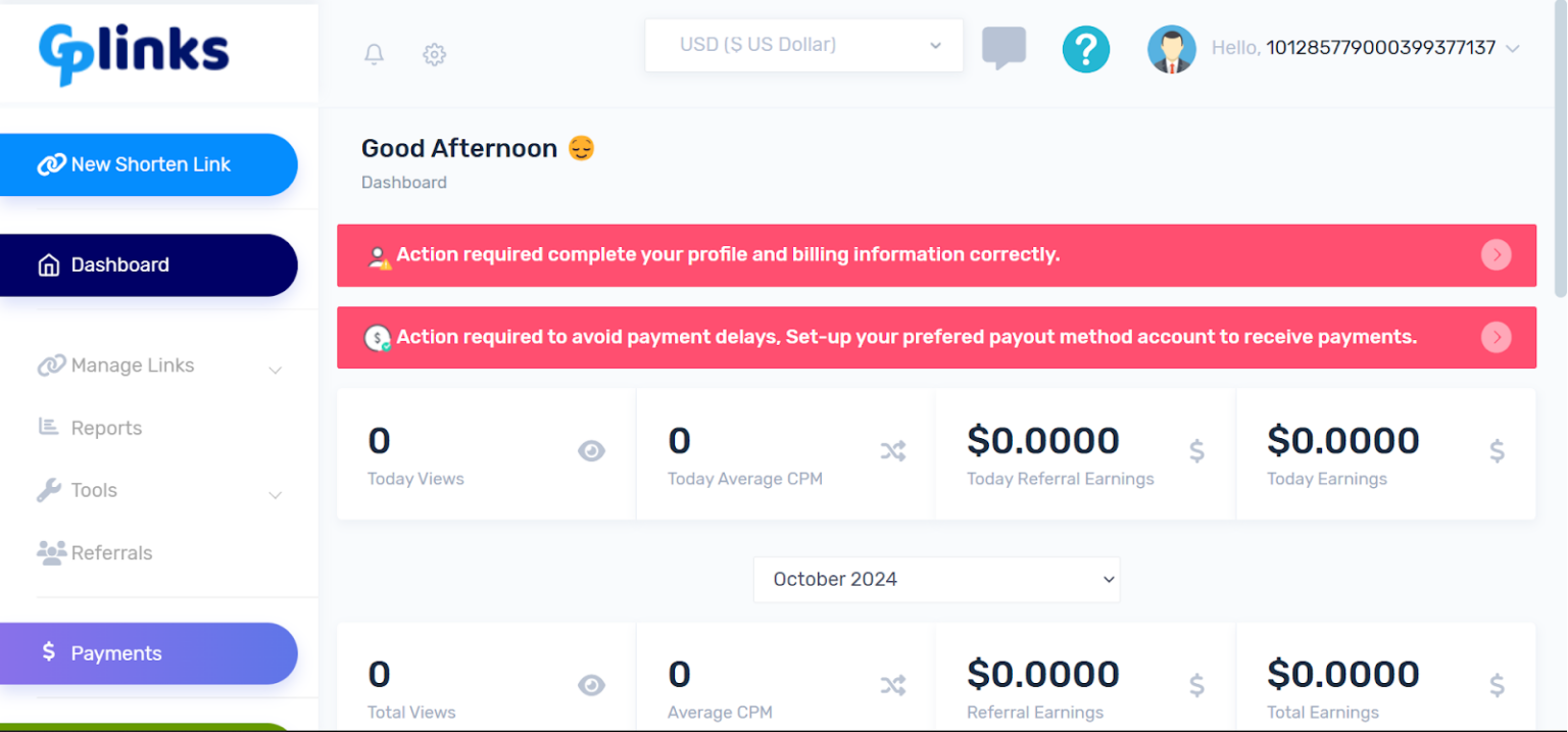 GPlinks Review: Can You Earn Money via Sharing Shrunk URLs? - Monetag