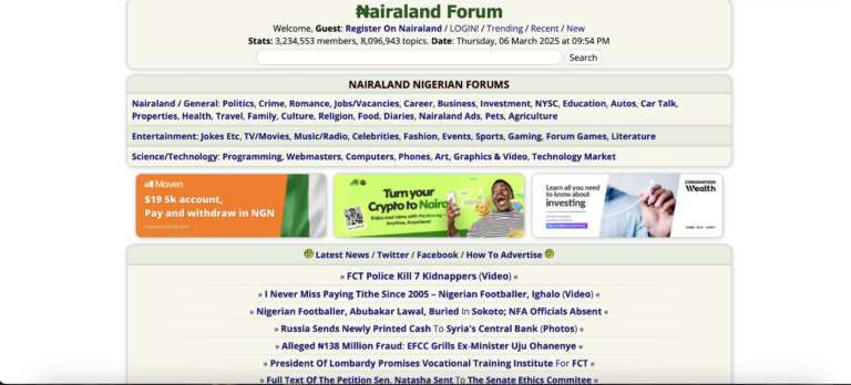 Nairaland Review: Exploring The Ultimate Nigerian Forum Experience ...